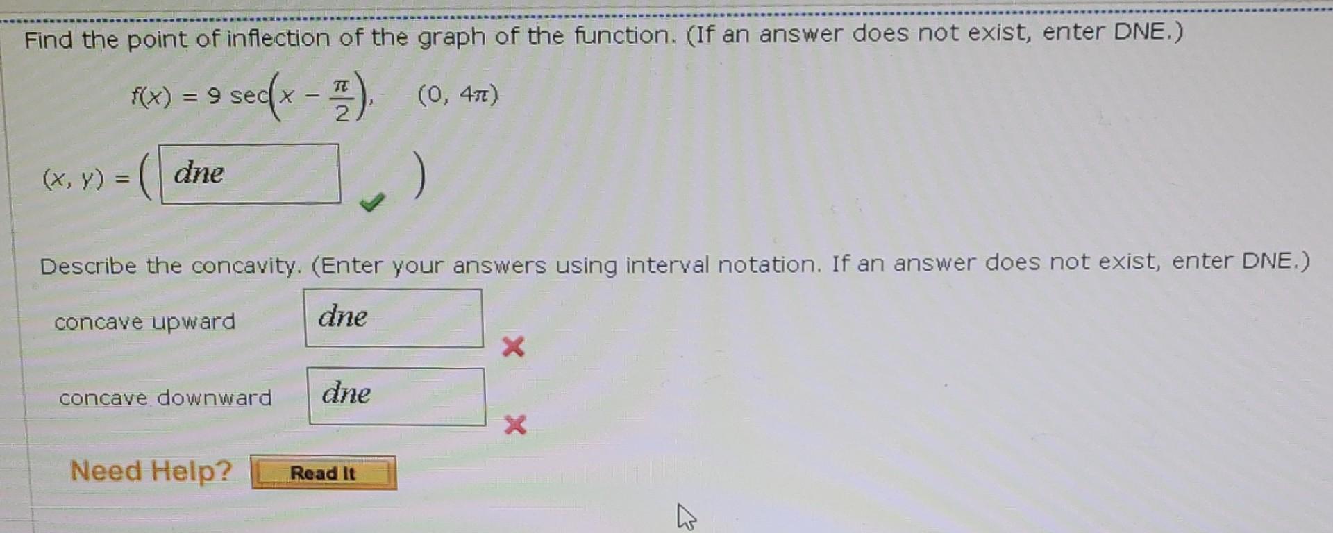 Solved Find the point of inflection of the graph of the | Chegg.com
