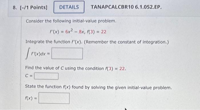 Solved Consider the following initial-value problem. | Chegg.com