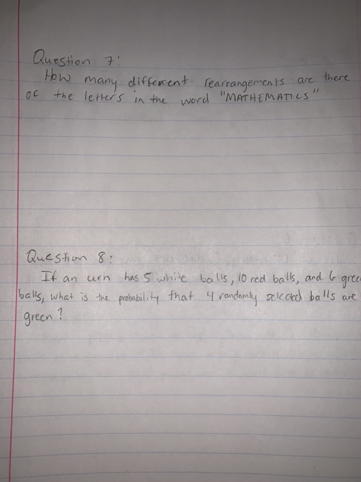 Solved Question 7 How many different rearrangements are | Chegg.com