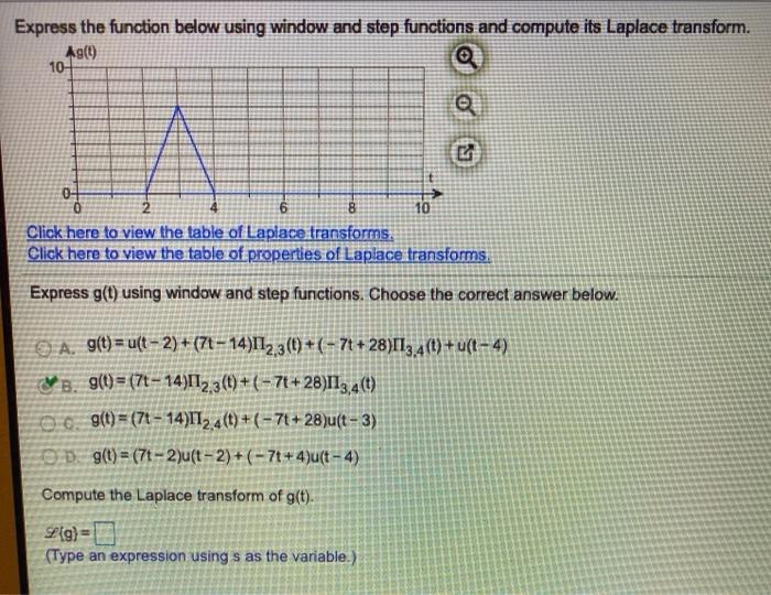 Solved Express the function below using window and step | Chegg.com