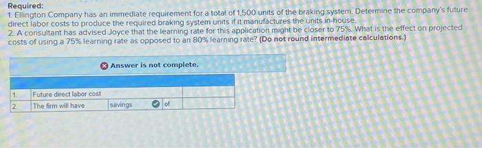Solved Problem 8-53 (Algo) Learning Curves [LO 8-1, 8-5] | Chegg.com