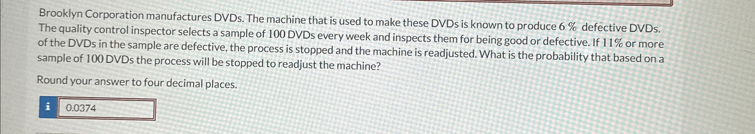 Brooklyn Corporation manufactures DVDs. ﻿The machine | Chegg.com