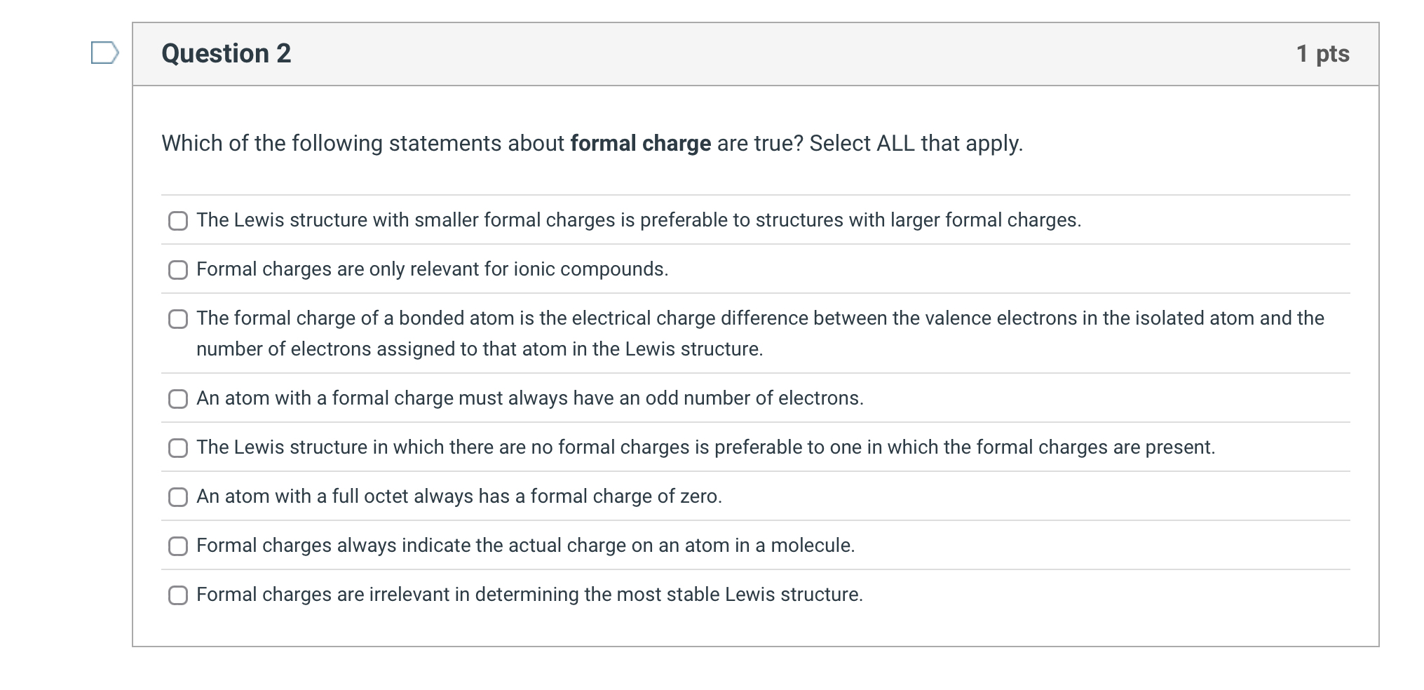 Solved Question 21 ﻿ptsWhich of the following statements | Chegg.com