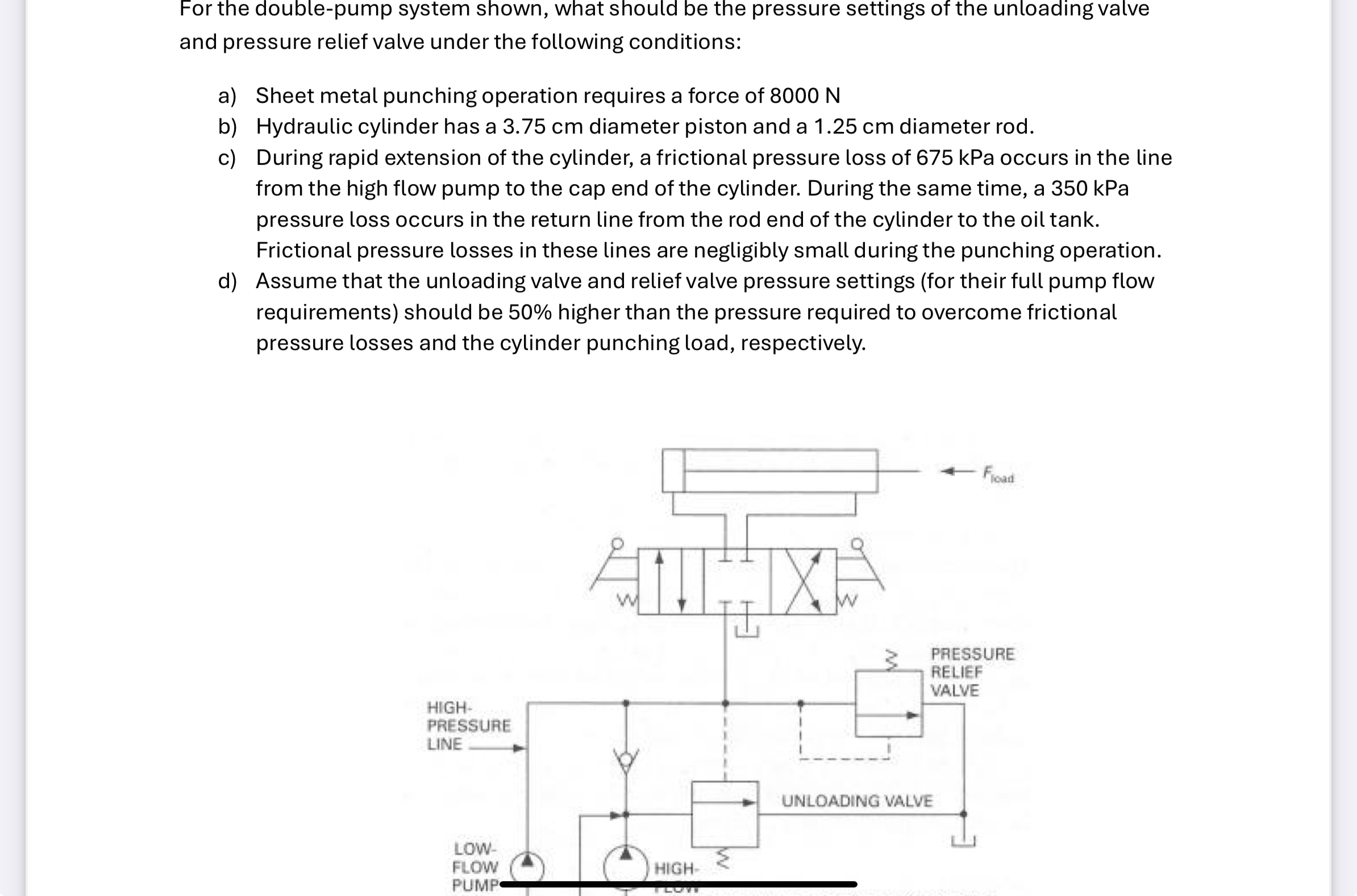 Solved For the double-pump system shown, what should be the | Chegg.com