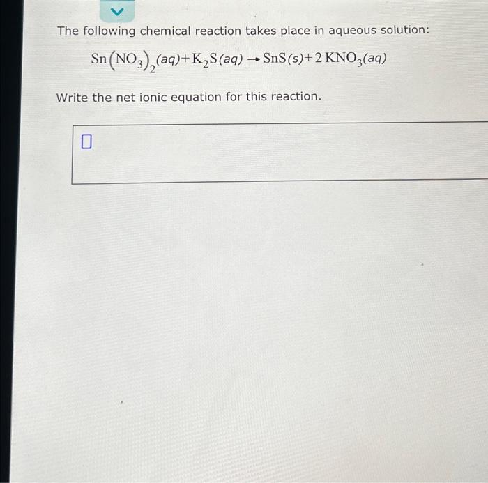 Solved The following chemical reaction takes place in | Chegg.com