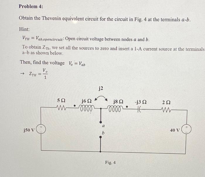 Solved Obtain the Thevenin equivalent circuit for the | Chegg.com