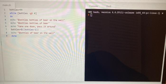 Solved Use Shell in replit.comyour BASH script from class | Chegg.com