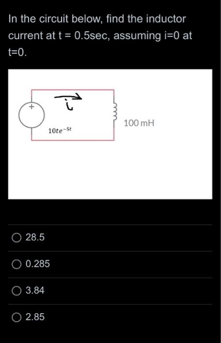 Solved In the circuit below, find the inductor current at | Chegg.com