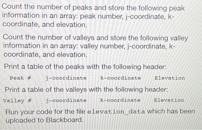 Solved Write A Matlab Code Which Locates Peaks And Valleys