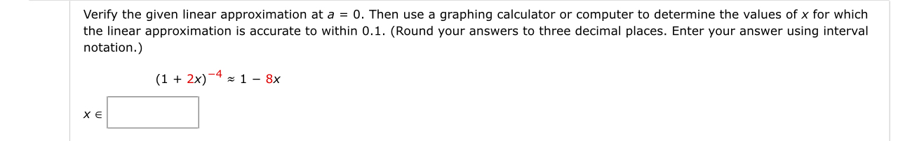 Verify the given linear approximation at a=0. ﻿Then | Chegg.com