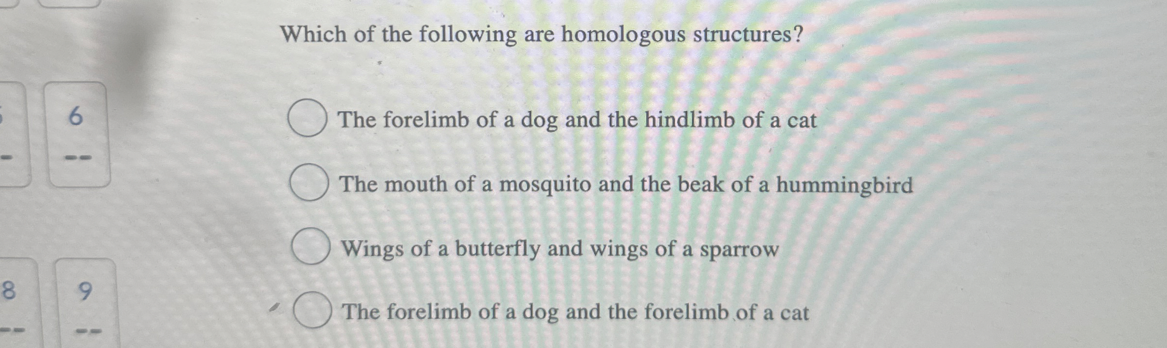 Solved The forelimb of a dog and the forelimb of a cat | Chegg.com