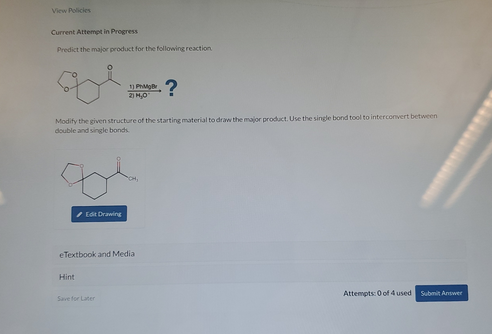 Solved View PoliciesCurrent Attempt in ProgressPredict the | Chegg.com