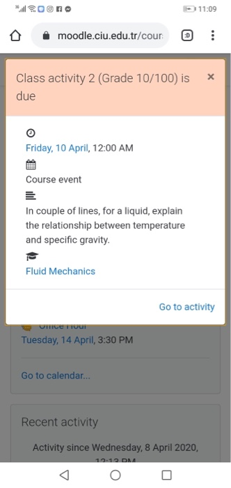 Solved 11:09 moodle.ciu.edu.tr/cour * Class activity 2 | Chegg.com