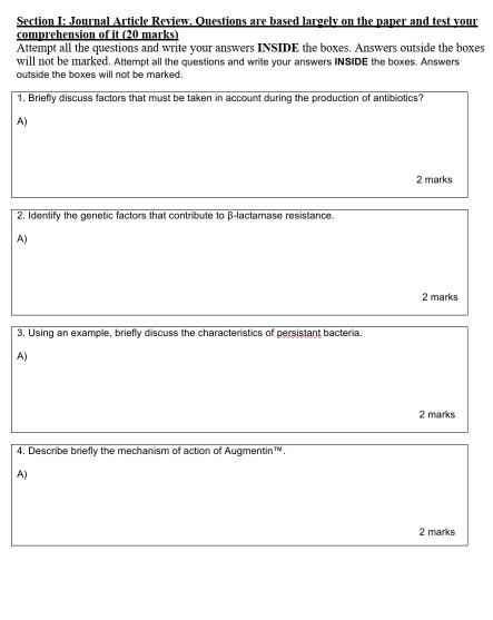Solved Section 1: Journal Article Review, Questions are | Chegg.com