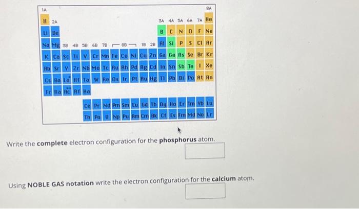 Solved Write the complete electron configuration for the | Chegg.com