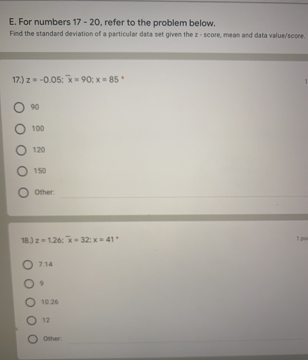 Solved E. For numbers 17 - 20, refer to the problem below. | Chegg.com