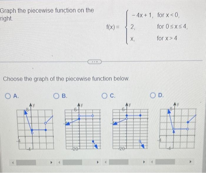 Solved Graph the piecewise function on the | Chegg.com