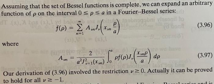Solved dp = 0 and compare it A modified Bessel-Fourier | Chegg.com