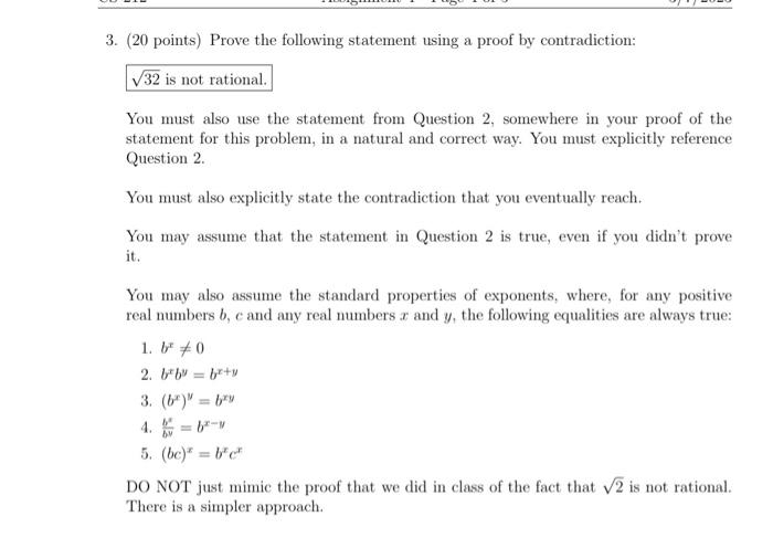 Solved 1. (10 points) Prove the following statement without | Chegg.com