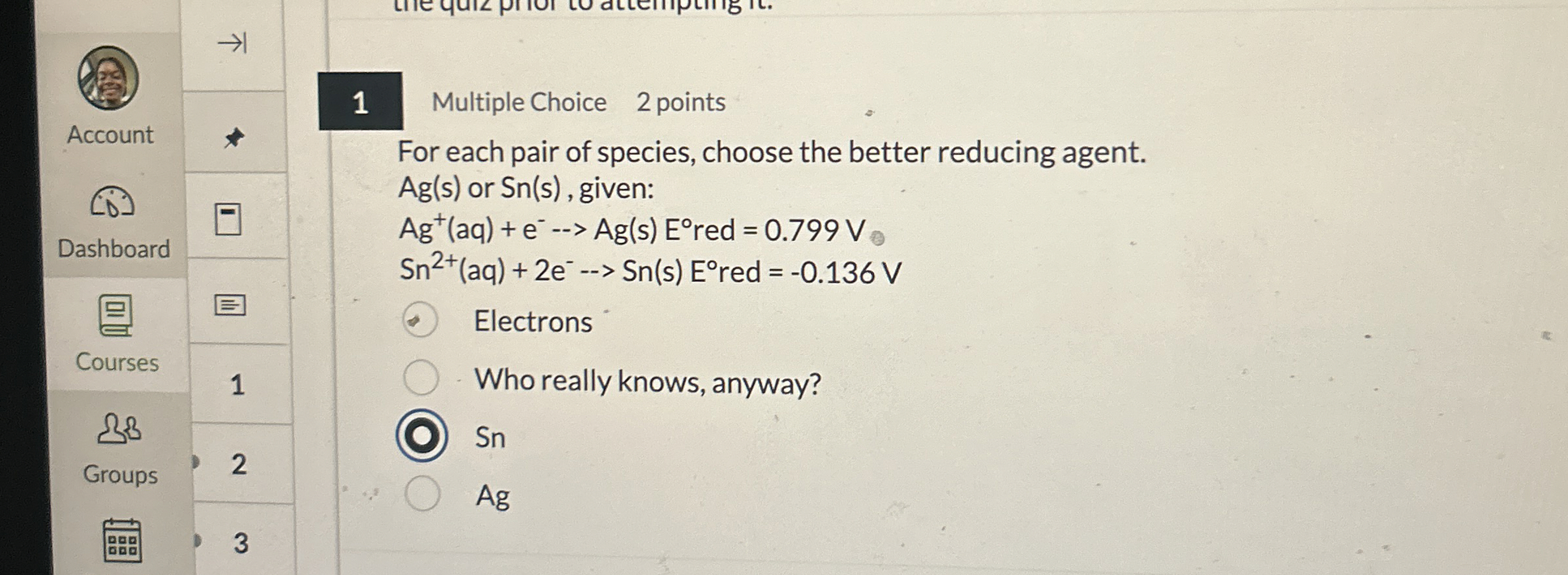 Solved 1 ﻿Multiple Choice 2 ﻿pointsAccountFor each pair of | Chegg.com