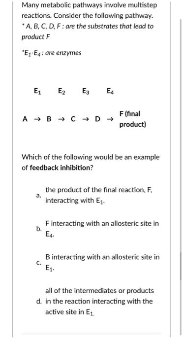 Solved Many metabolic pathways involve multistep reactions. | Chegg.com