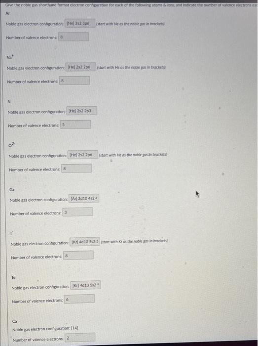 Solved Write electron configurations for each of the | Chegg.com
