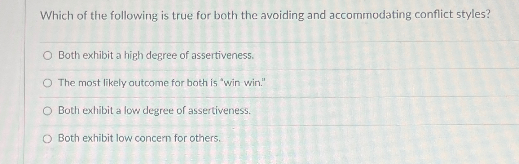 Solved Which of the following is true for both the avoiding | Chegg.com