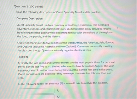 Solved Question 1 (100 ﻿points)Read the following | Chegg.com