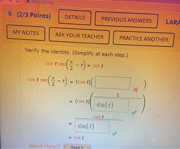Solved webassign.net 9. [2/3 Points] DETAILS PREVIOUS | Chegg.com