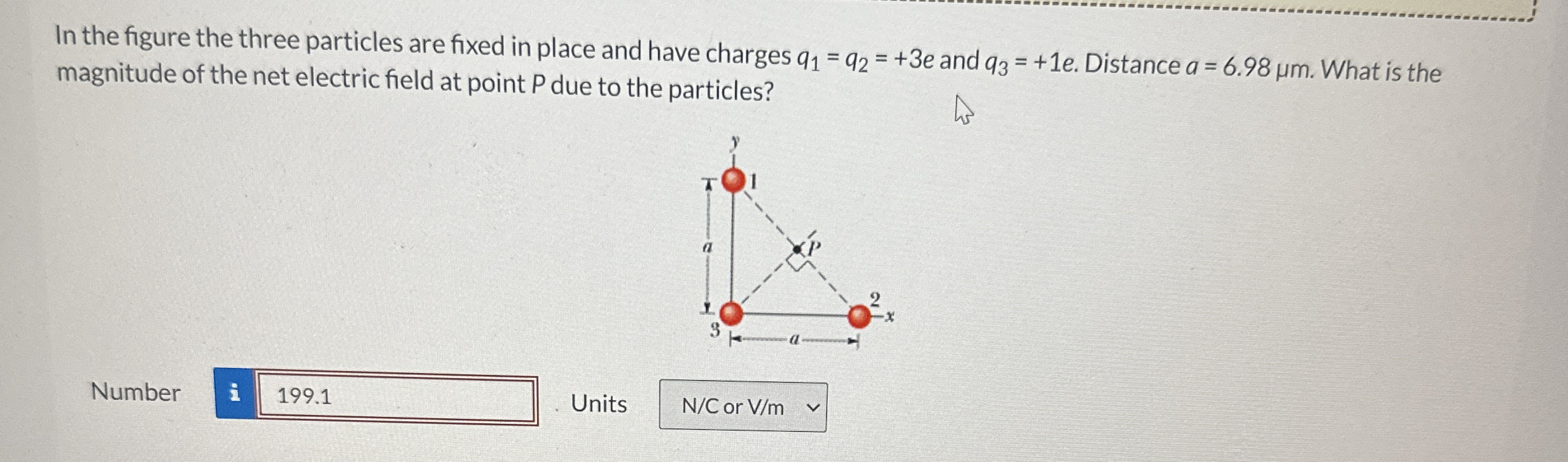 Solved In the figure the three particles are fixed in place | Chegg.com