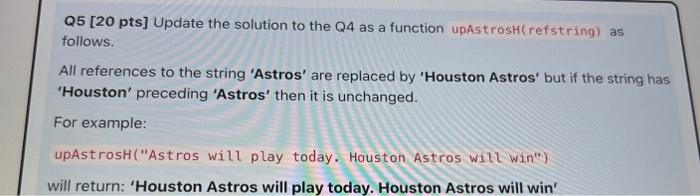 Solved Please use PYTHON!!Update the solution to the Q4 as a | Chegg.com
