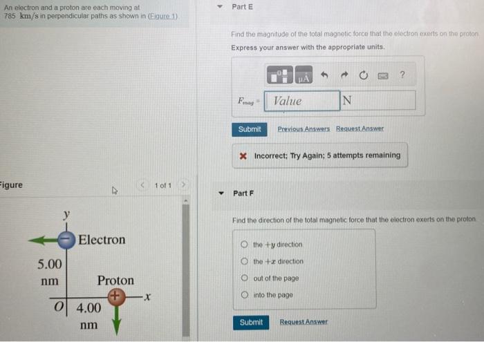 Solved An electron and a proton are each-moving at 785 km/s | Chegg.com