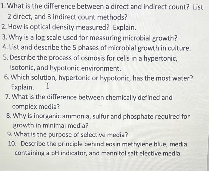 Solved 1. What is the difference between a direct and | Chegg.com