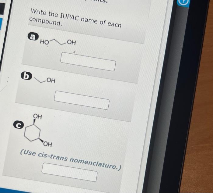 Solved Write the IUPAC name of each compound. | Chegg.com