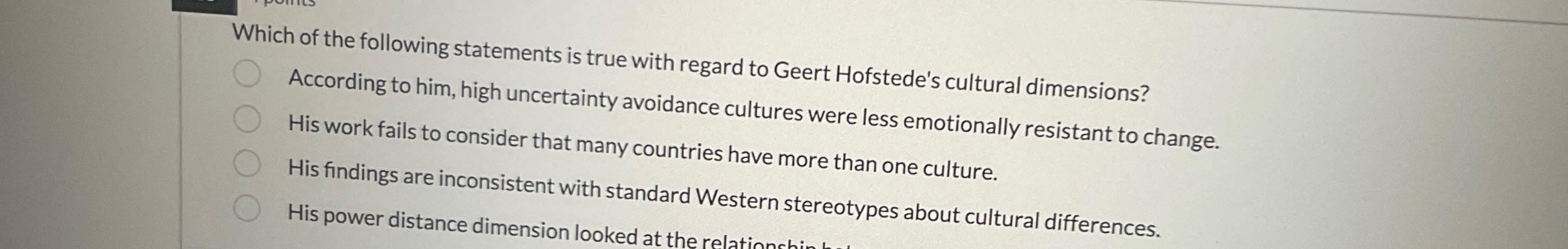 Solved Which of the following statements is true with regard | Chegg.com