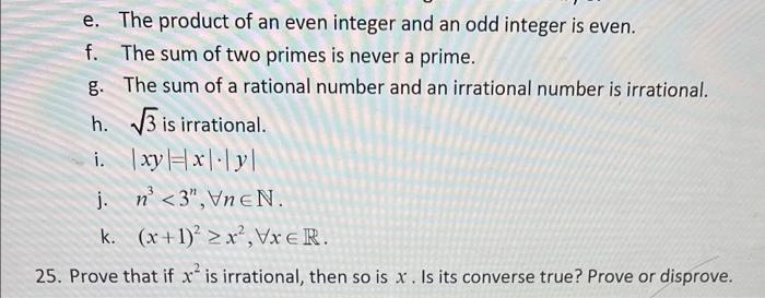 Solved E The Product Of An Even Integer And An Odd Integer 8353