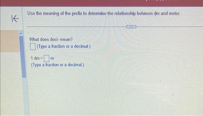 [Solved]: Use the meaning of the prefix to determine the re