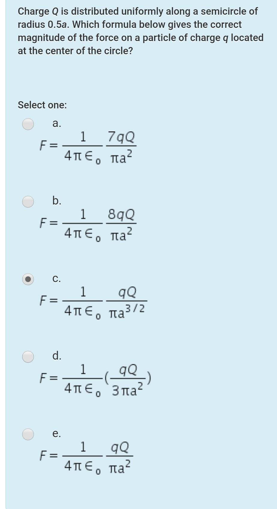Solved Charge Q is distributed uniformly along a semicircle | Chegg.com
