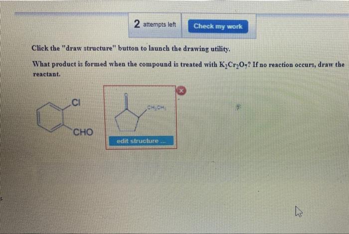 Solved 2 attempts left Check my work Click the "draw | Chegg.com