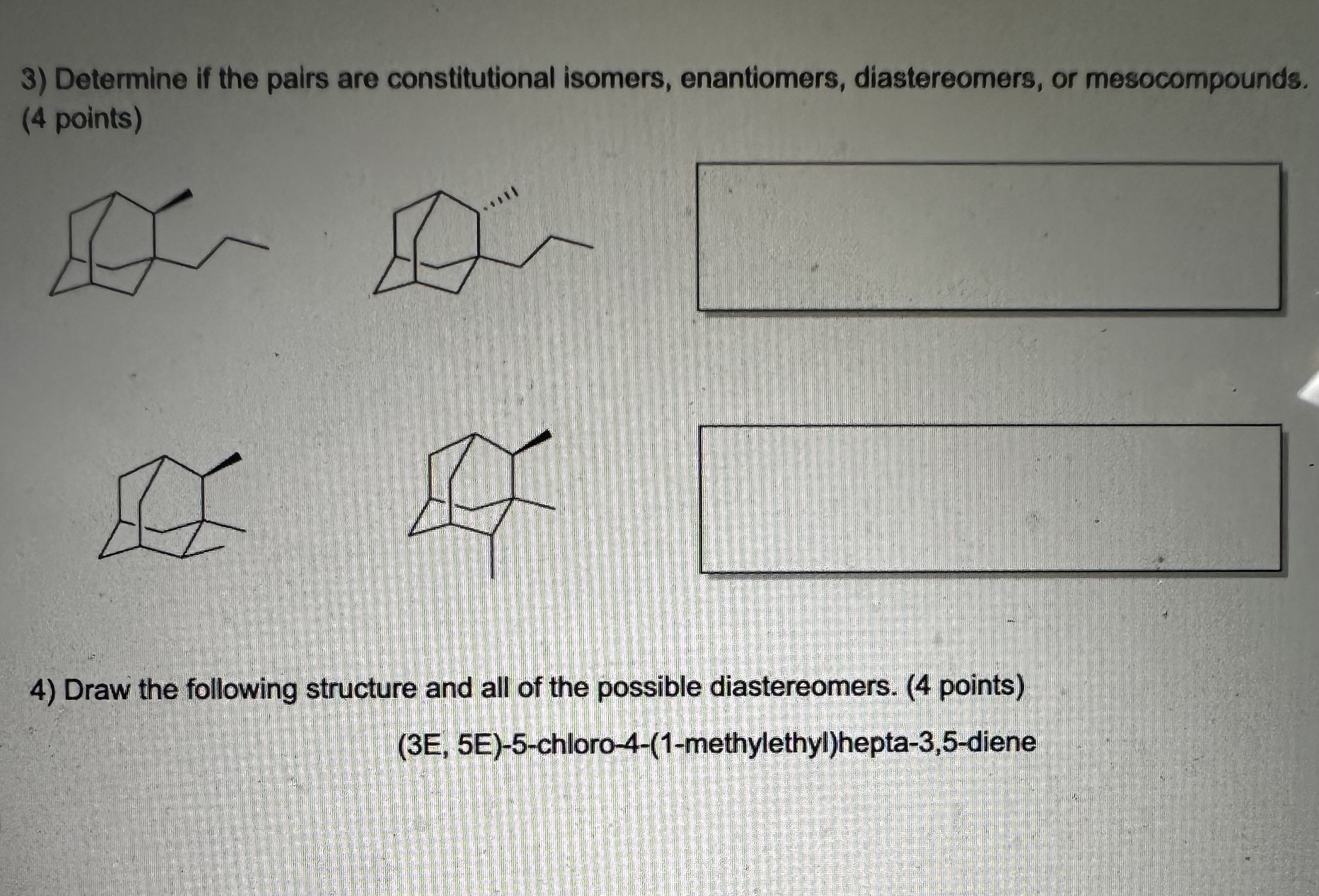 Solved 3) ﻿Determine if the pairs are constitutional | Chegg.com