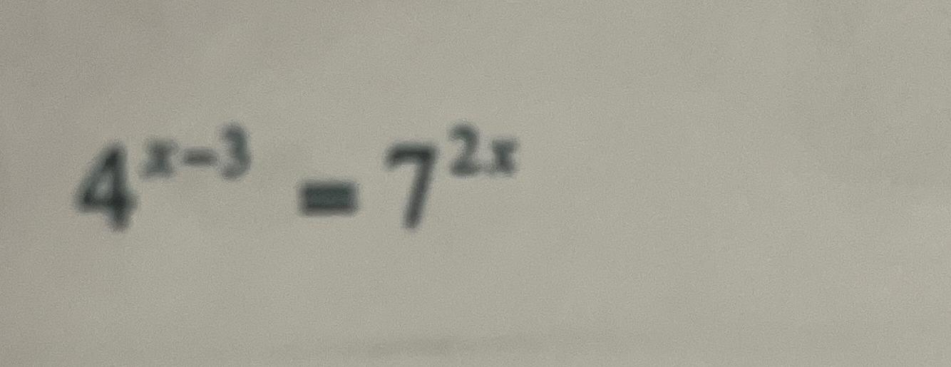 Solved 4x-3=72x | Chegg.com