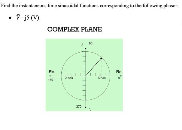 Solved Find the instantaneous time sinusoidal functions | Chegg.com
