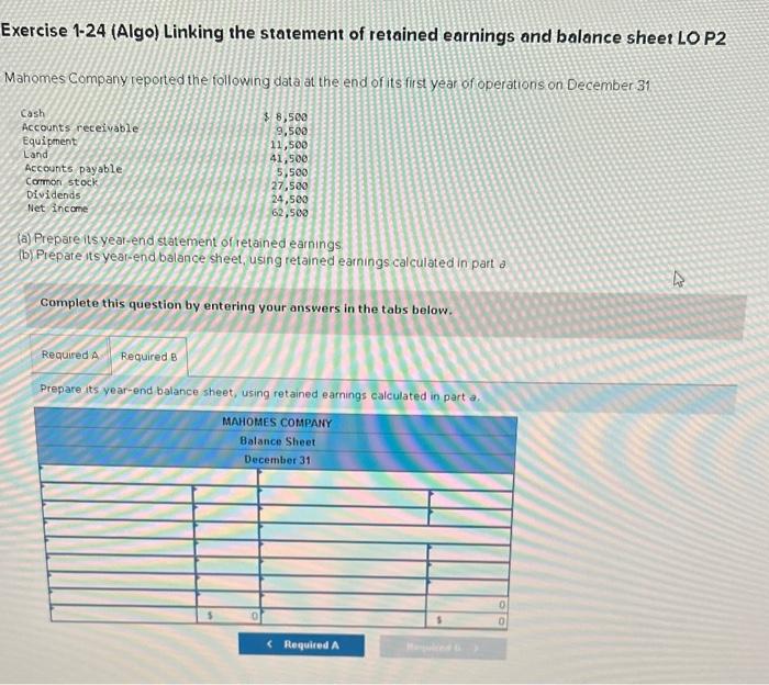 Solved Exercise 1−24 fAlge Linking the stetement of rettintd | Chegg.com