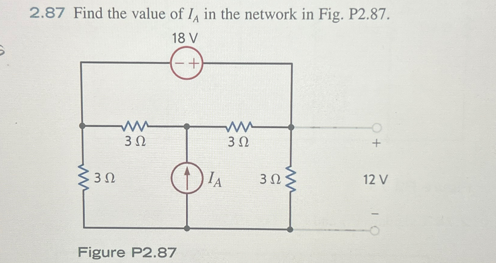 Solved 2.87 ﻿Find the value of I??? ﻿in the network in Fig. | Chegg.com