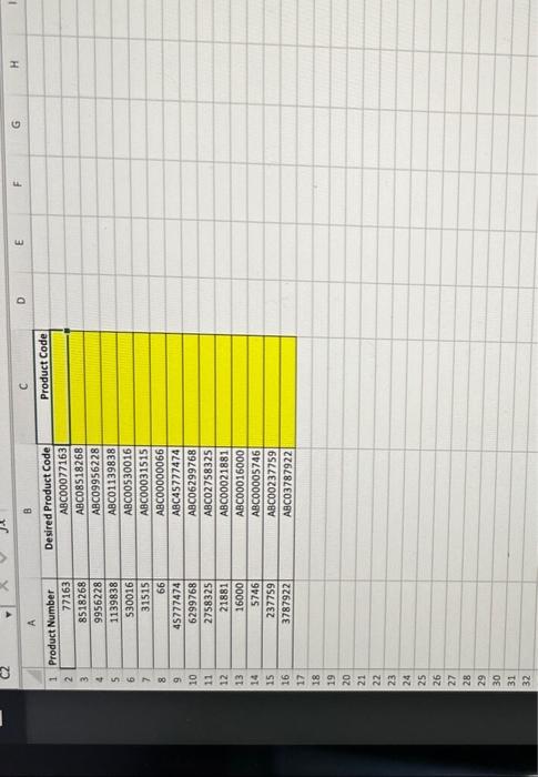 Solved hello, below are Excel questions in which I'm | Chegg.com