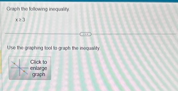 Solved Graph the inequality. y≥x−7 Use the graphing tool to | Chegg.com