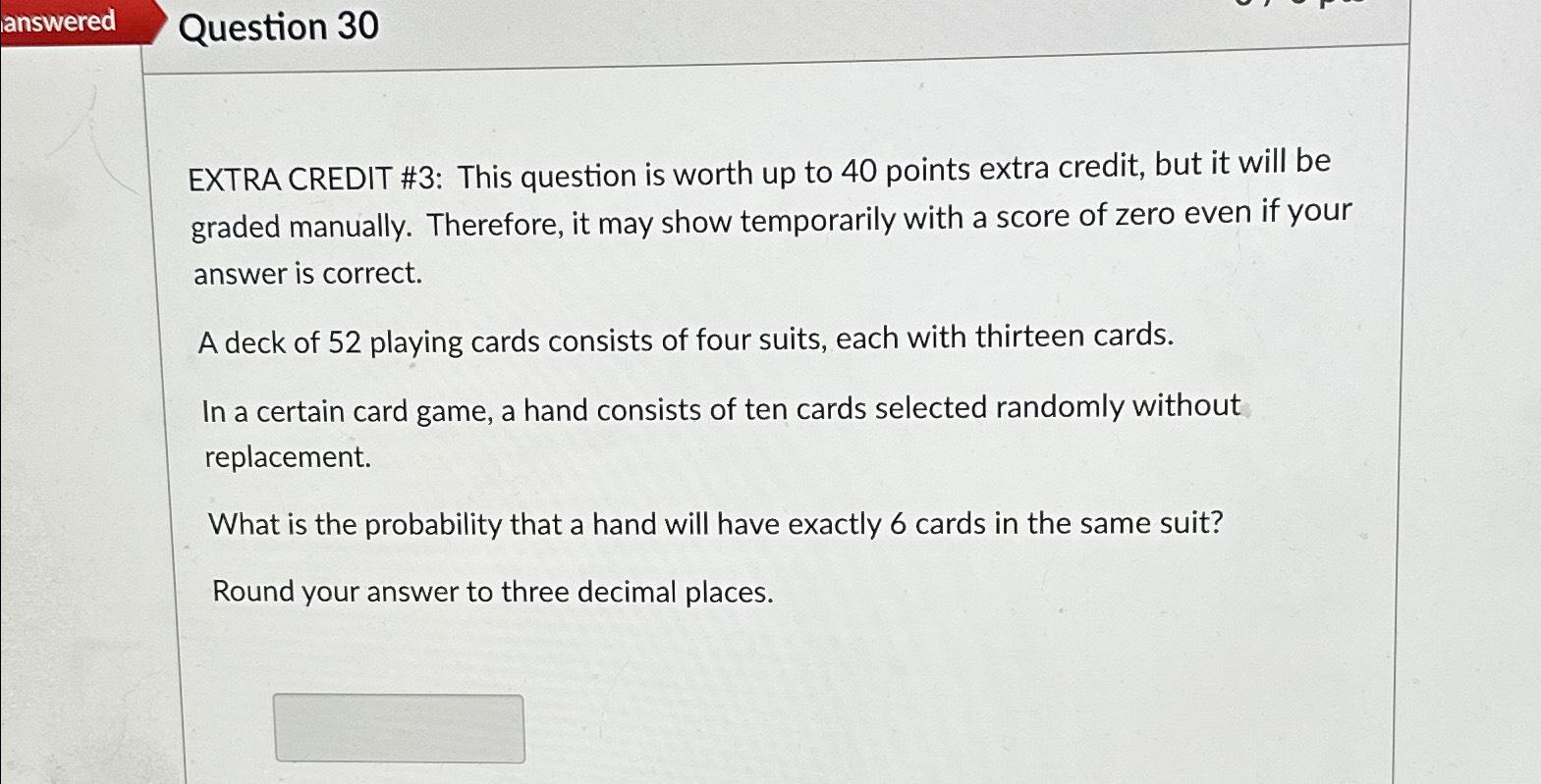 Solved EXTRA CREDIT #3: This question is worth up to 40 | Chegg.com