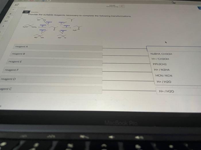 Solved sta Provide the suitable reagents necessary to | Chegg.com