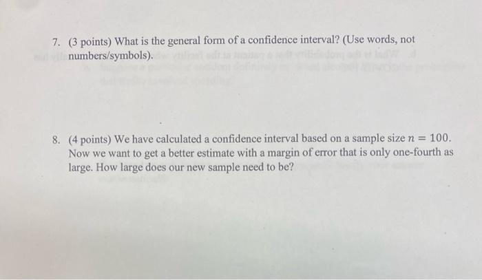 Solved 7. (3 points) What is the general form of a | Chegg.com