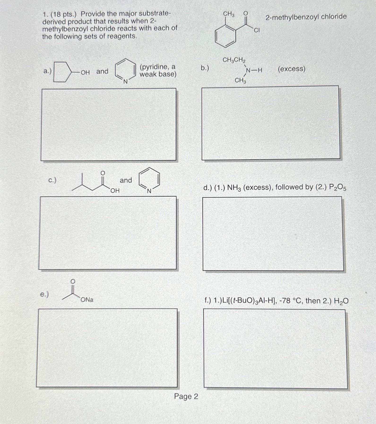 Solved (18 ﻿pts.) ﻿Provide the major substratederived | Chegg.com